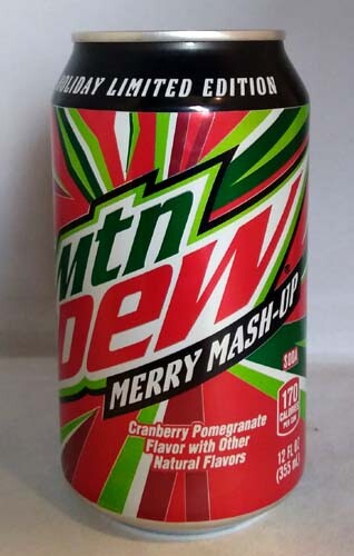 Mountain Dew Merry Mash-up Cranberry Pomegranate 2019 Holiday Full 12oz ...