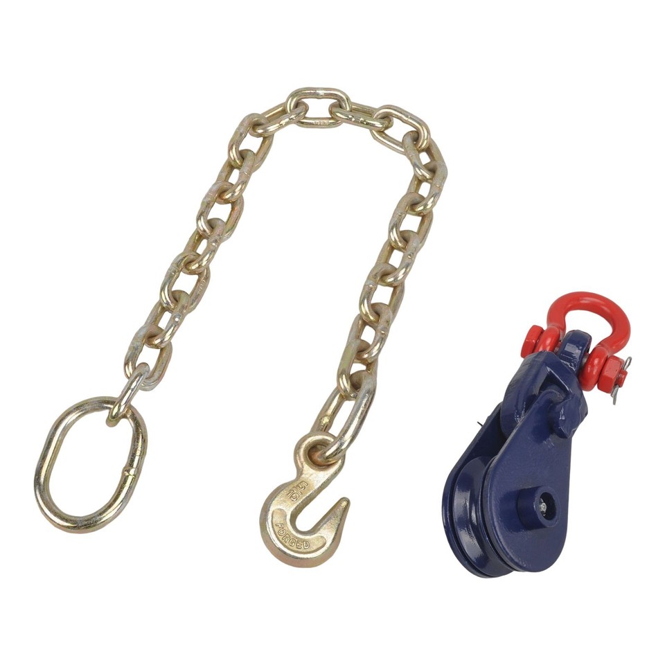 3/8" x 2FT 2 Ton Snatch Block w/ Chain Flatbed Tow Truck Rollback Car ...