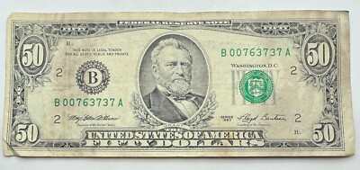 1993 Vintage $50 Note - Vintage Currency - 007 - New York - Fifty ...