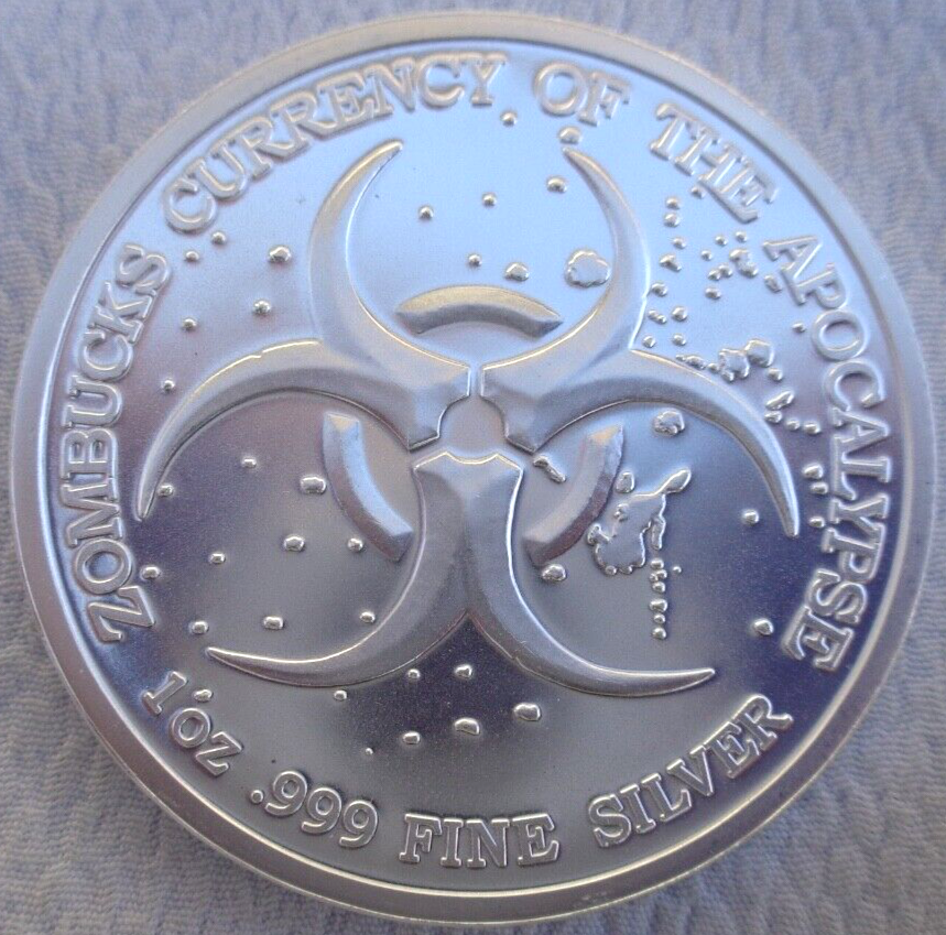 1 oz. 2027 KANGARuin #3 Zombucks World Series rounds .999 fine silver ...