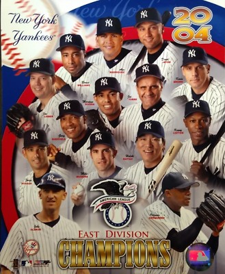 2004 NEW YORK YANKEES American League East Division CHAMPIONS 8X10 ...
