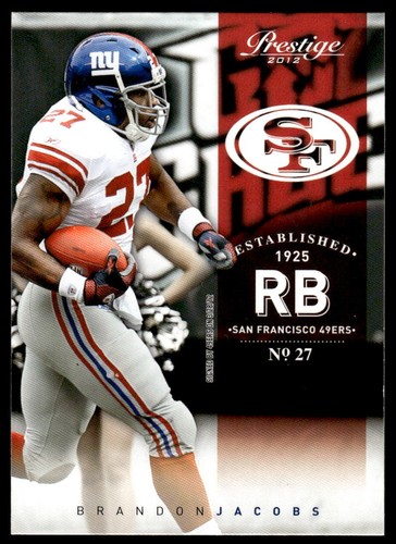 2012 Panini Prestige #123 Brandon Jacobs See Scan | eBay