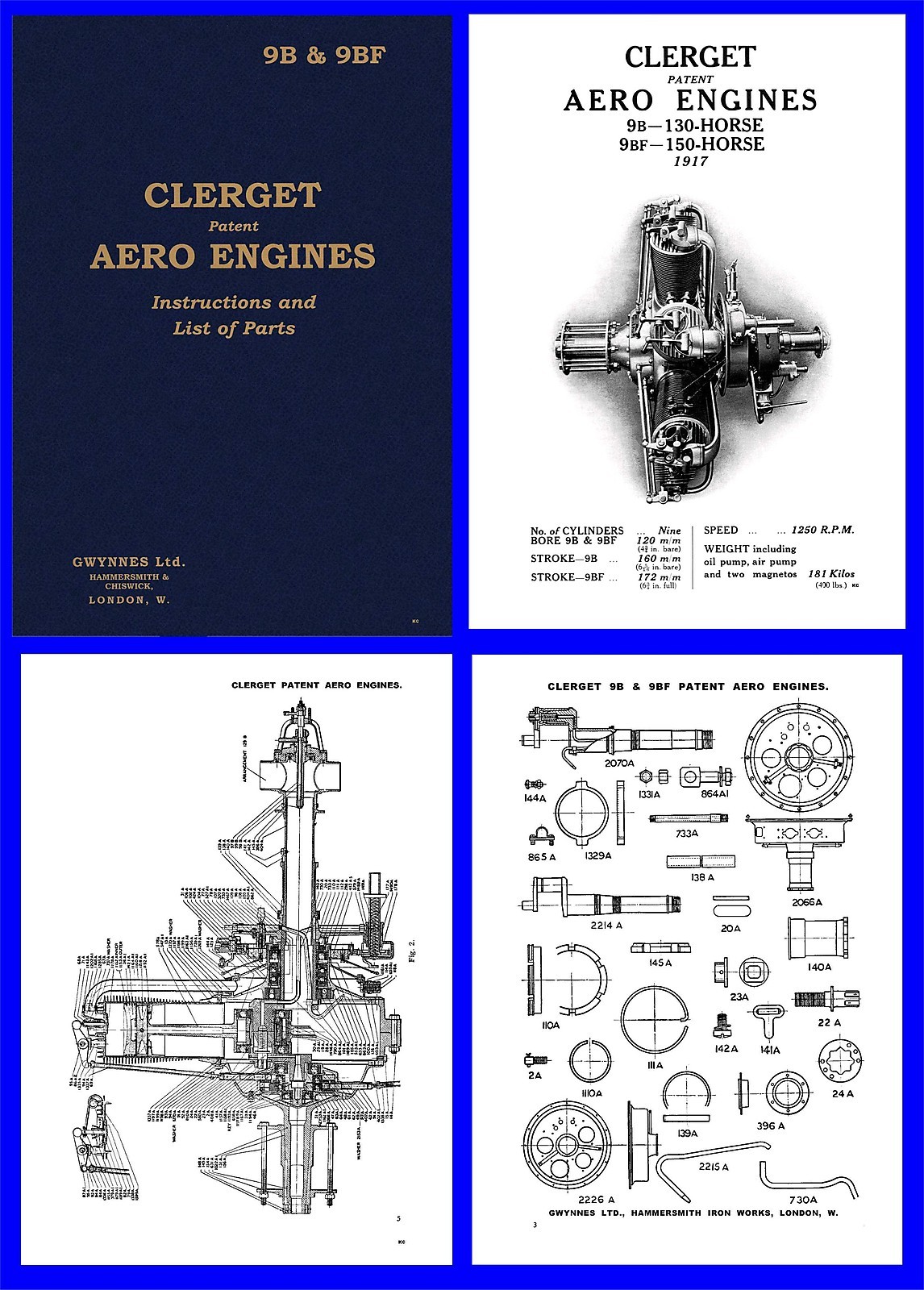 Clerget 9B & 9BF Aero Engine Manual on CD or USB - Sopwith Camel etc | eBay