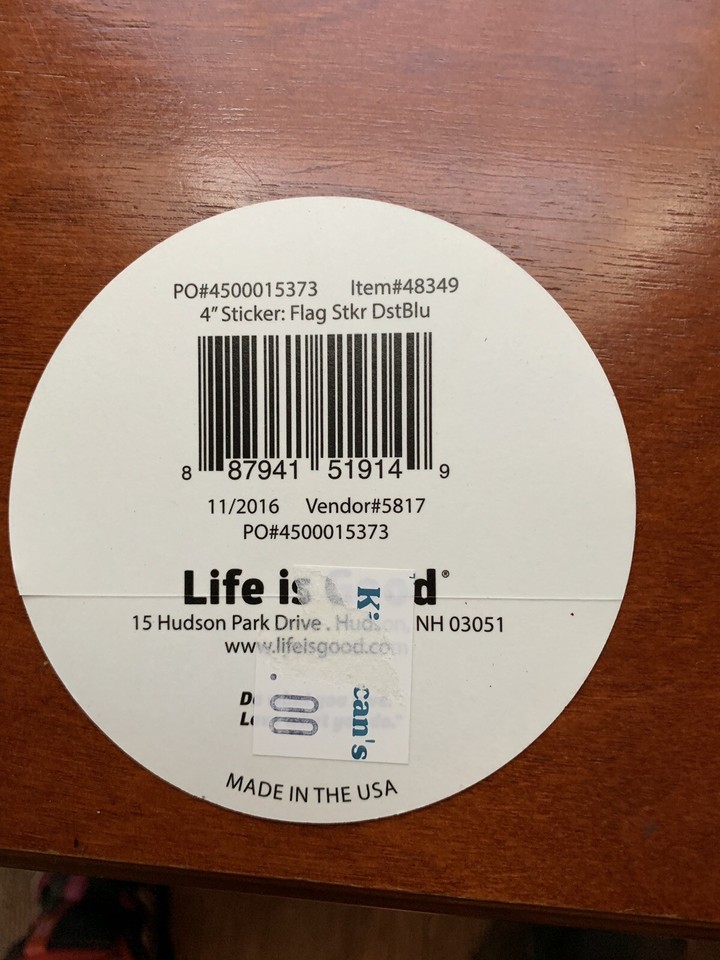 Life Is Good Flag round Sticker Decal 4in | eBay