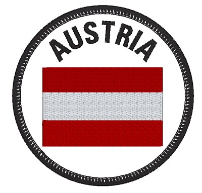 AUSTRIA Flag Patch — Iron On Badge Embroidered Patch 9cm x 9cm (010) | eBay