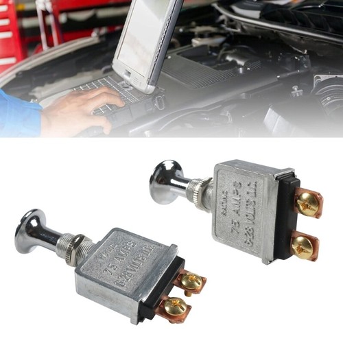 Push Pull Switches Knob Heavy Duty Metal Knob Rustproof 6V-28V Car Push ...
