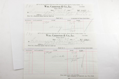 1935 Lamson Goodnow Wm Cameron and Co Inc Waco TX Remittances Ephemera ...