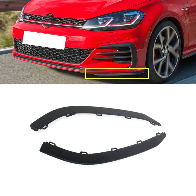 For VW Golf MK7 GTI 2015- 2017 Pair Front Bumper Lip Lower Spoiler ...