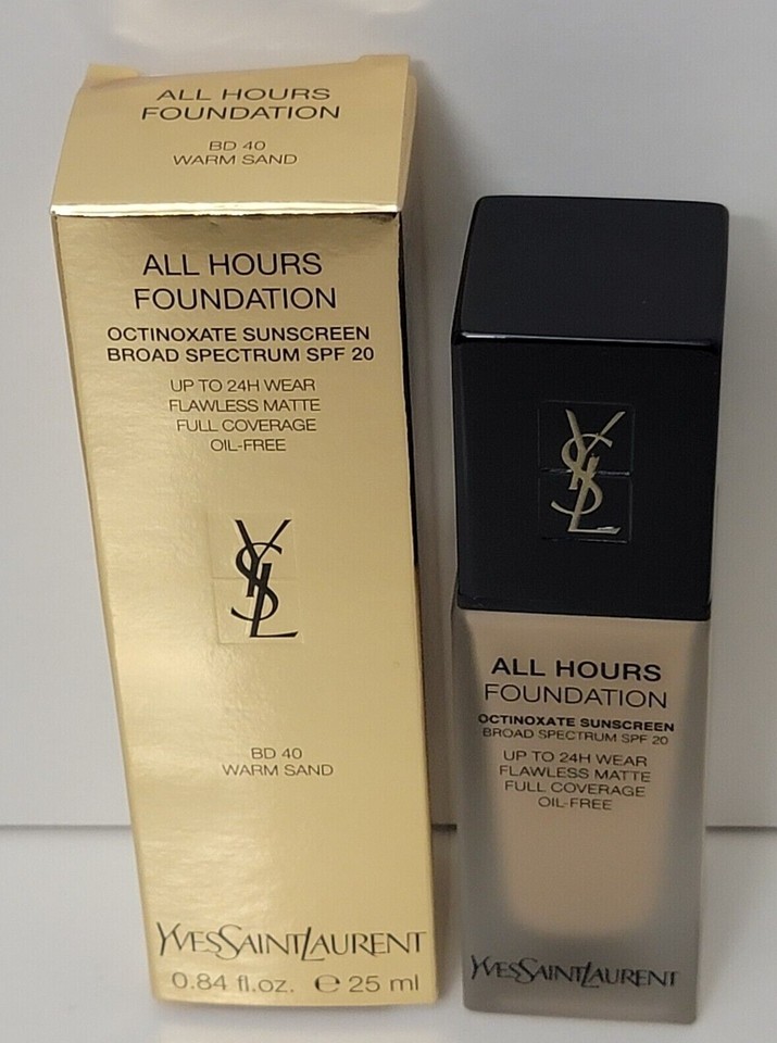 YSL ALL HOURS FOUNDATION 0.84 OZ Flawless Matte UP TO 24H Wear SPF20 ...