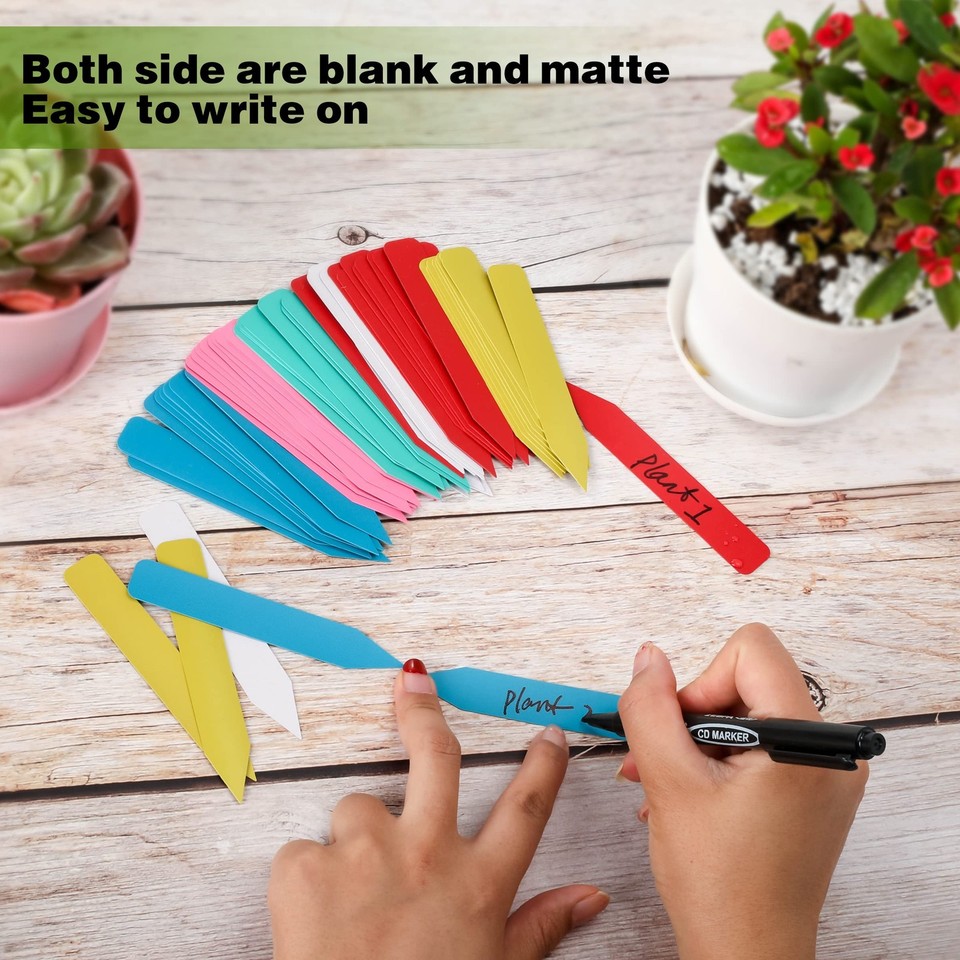 Plant Labels 500Pcs 4 Inch Plastic Plant Name Tags for Seedlings Garden ...