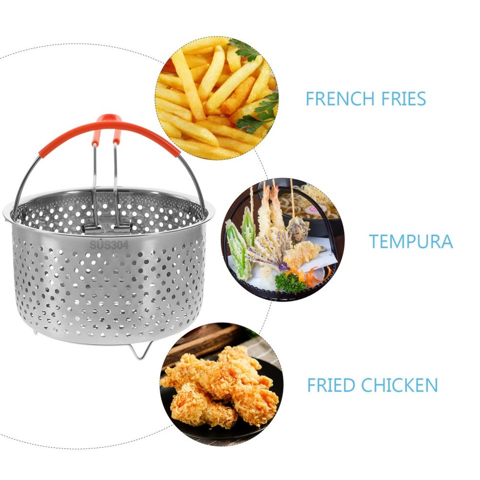 Frying Basket Steamer Vegetable Deep for Pot Round Fryer with Handle ...