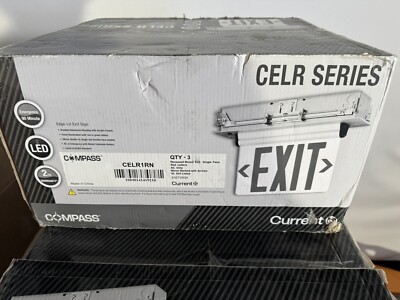 CURRENT COMPASS CELR1RN RECESSED MOUNT EXIT SIGN | eBay