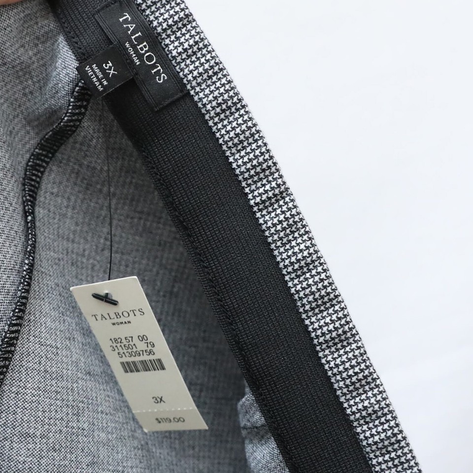 Talbots Plus Size Refined Bi-Stretch Pull-On Skinny Ankle Pants 3X ...