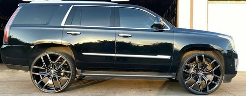 28" Inch Black Milled Replica 288 G04 Sierra Honeycomb Snowflake Wheels ...