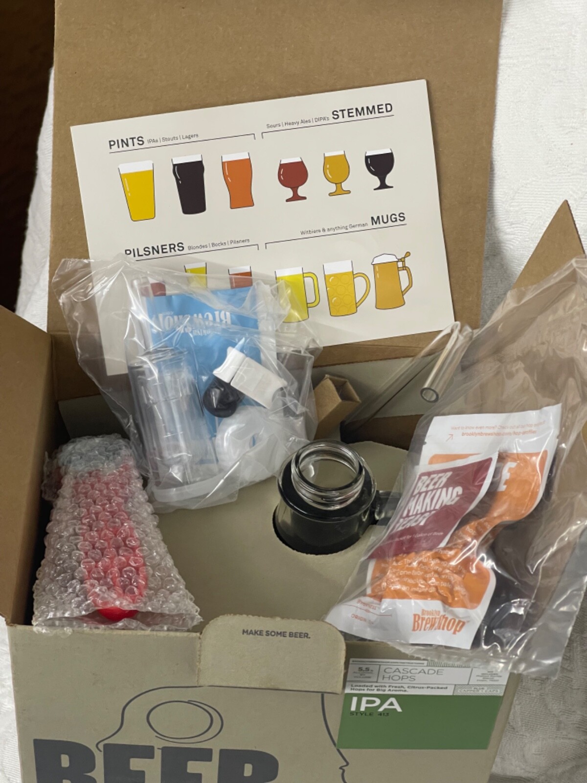 Brooklyn Brew Shop IPA Style 413 Beer Making Kit + Capper & Caps w ...