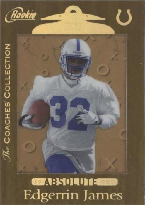 1999 Playoff Absolute SSD - Edgerrin James #164 Gold the Coaches ...