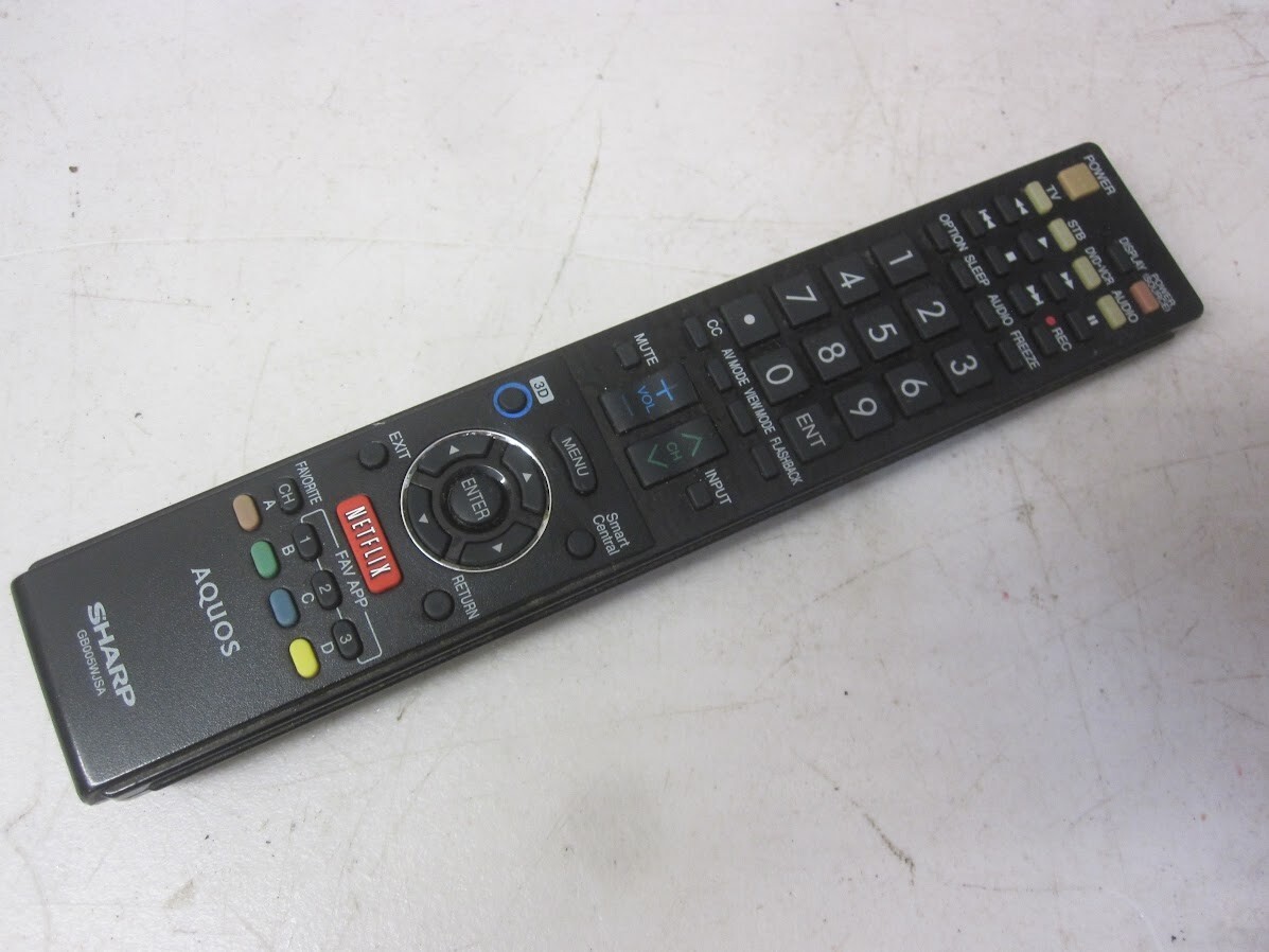 Genuine Sharp Aquos Smart TV Remote Control GB005WJSA - Works Great | eBay