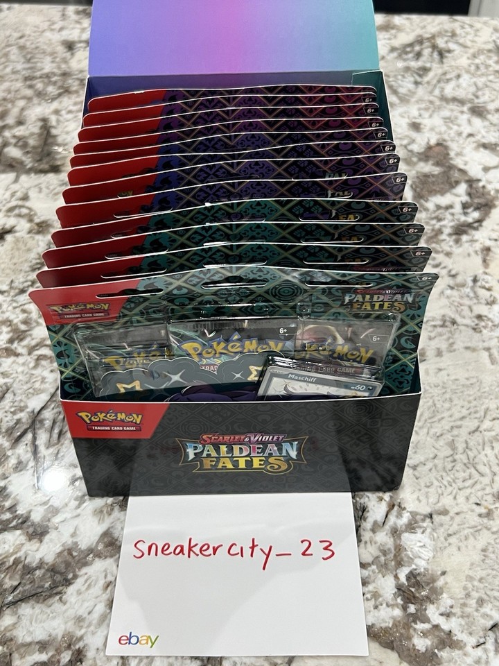 🔥 Pokemon Paldean Fates Tech 3 Pack Sticker Blister Collection New ...