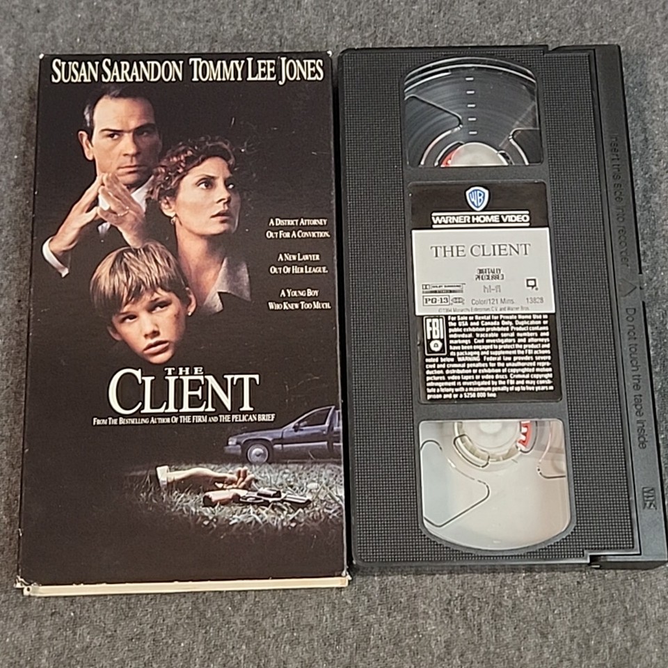 The Client VHS, 1994, Warner Bros Hits Tommy Lee Jones & Susan Sarandon ...