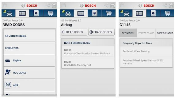 BOSCH OBD 1050 Bluetooth Mobile Scan Tool OBD2 Apple iPhone Diagnostics ...