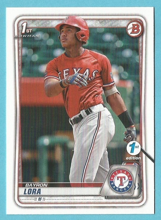 2020 Bowman 1st Edition Baseball Bayron Lora Rookie Texas Rangers #BFE ...