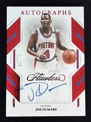 2022-23 Panini Flawless Job Dumars #FA-JOE Ruby Autographs Auto 02/15 ...