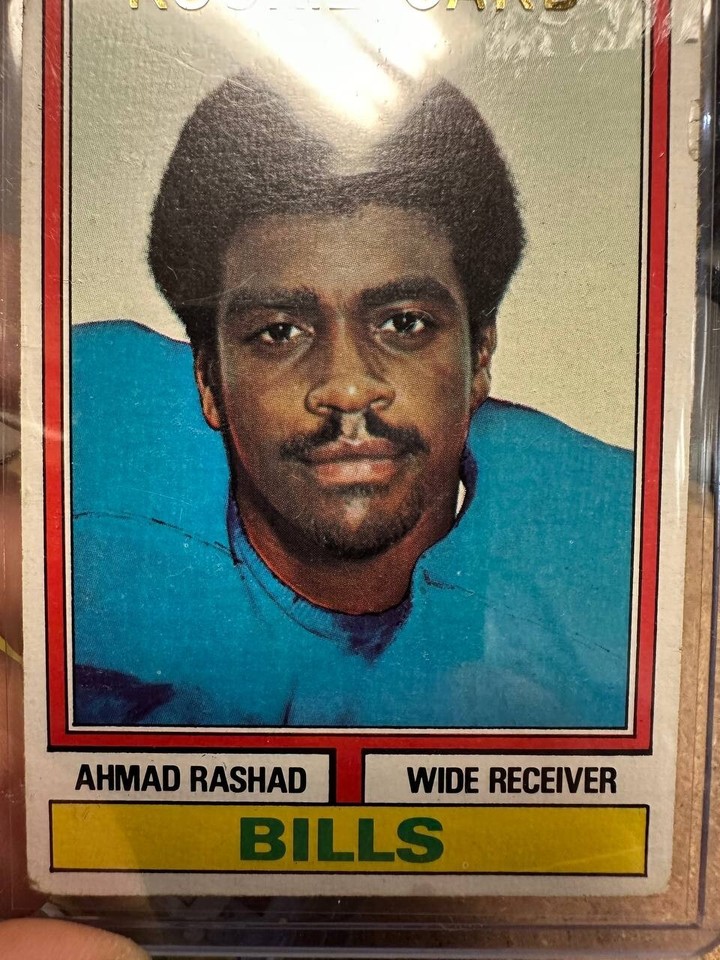 1974 Topps Football #105 Ahmad Rashad ROOKIE Buffalo Bills Centered ...