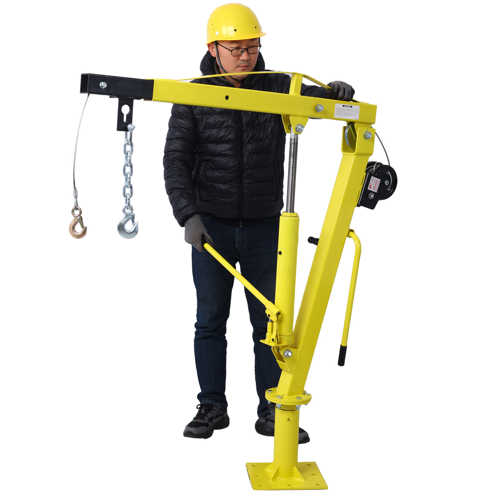 Foldable Hydraulic Swivel Lift Crane 1000LBS Capacity Pickup Truck Bed ...