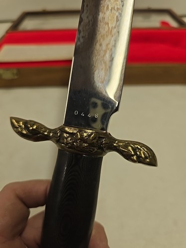 Vintage 1990 Kershaw Golden Boar Dagger In Case German WW1 Reissue 448/ ...