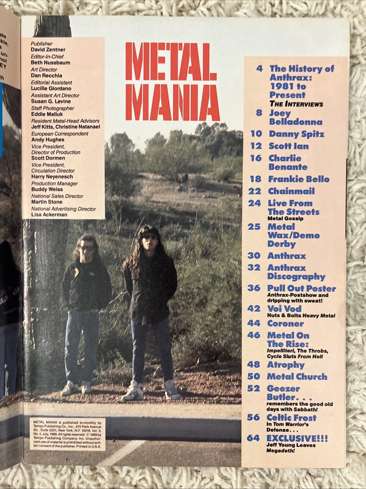 Vintage 80s Metal Mania Magazines - Lot of 6 - Metallica Slayer Ozzy ...