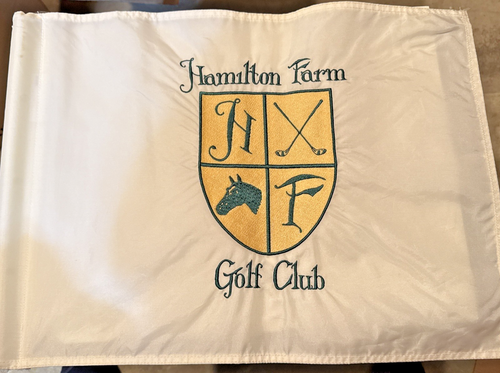 Hamilton Farm Golf Club - Logo Golf Pin Flag - Scarce Somerset NJ | eBay