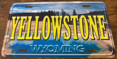 Yellowstone Wyoming Booster License Plate National Park | eBay
