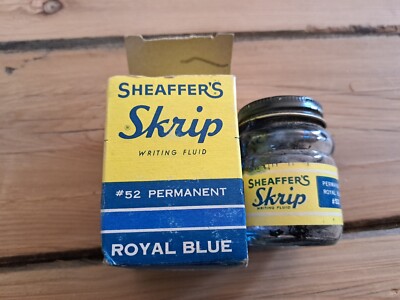 Vintage Sheaffers Skrip Washable Writing Fluid Bottle and Box | eBay