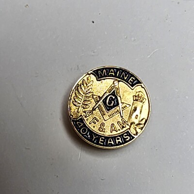 AF AM Ancient Free and Accepted Masons 40 Year Service Lapel Pin | eBay