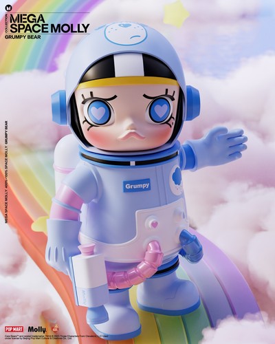 PopMart Mega Collection 400% + 100% Mega Space Molly Care Bears Grumpy ...
