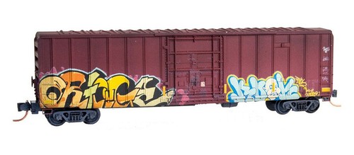 N Scale MTL 027 44 390 Canadian Pacific 50' Rib Side Boxcar Graffiti ...