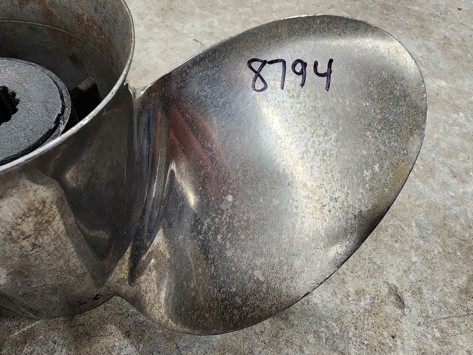 14 1/4" X 22P SUZUKI STAINLESS STEEL PROPELLER, YAMAHA ALSO, 4.75 ...