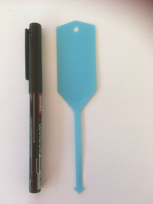 400 Plain Budget Car Key Tags self locking - blue - 1 Marker - cars ...