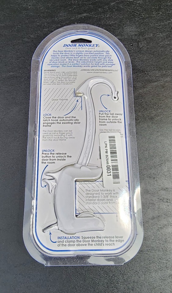 Door Monkey Child Proof Door Lock Pinch Guard Easy To Install Operate ...