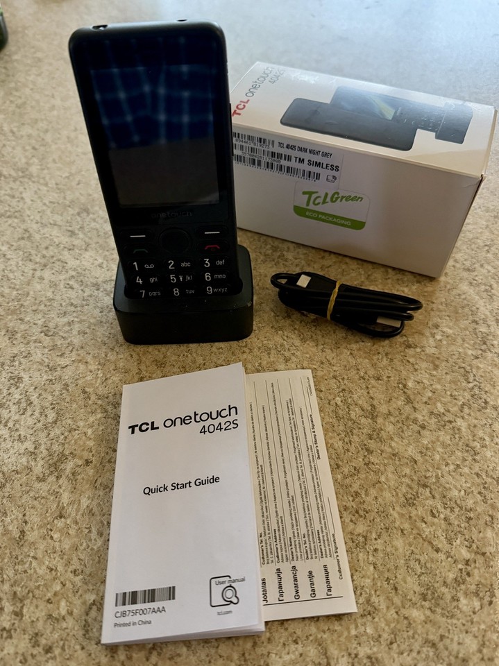 TCL OneTouch 4042S Mobile Phone Black 4G Big Button Long Battery ...