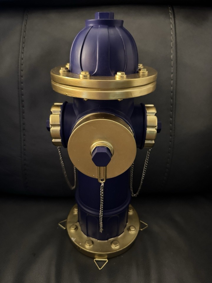 Blue Fire Hydrant Replica Statue Gift For Fireman In/Outdoor Or Doggy ...
