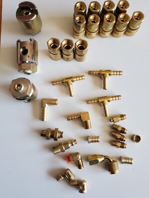 Mixed Lot of 33 Brass Pieces- Milton, Dixon - Valve Coupling, Various ...