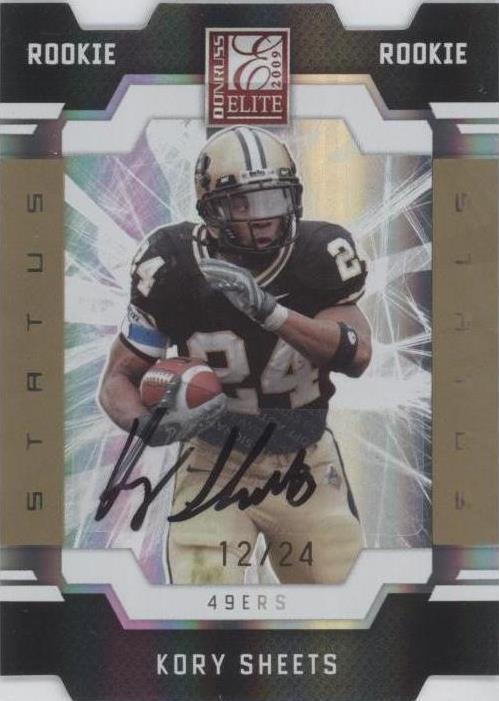 2009 Donruss Elite - Rookies Kory Sheets #158 Status Gold Die-Cut ...