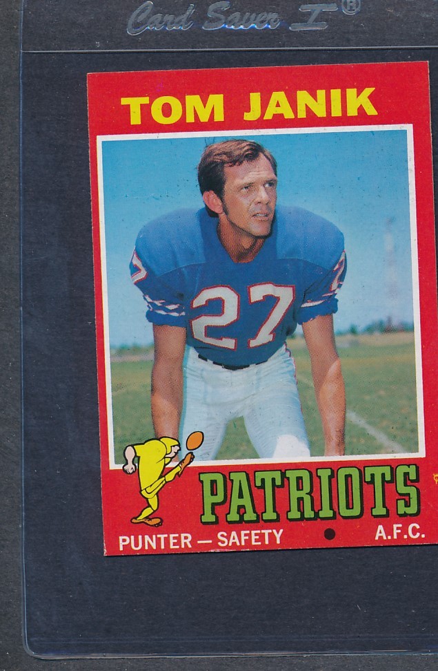 1971 Topps #082 Tom Janik Patriots EX/MT *1131 | eBay