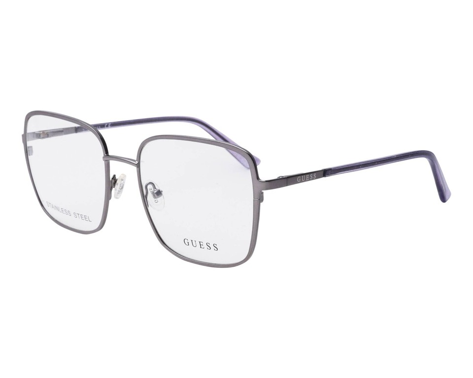 GUESS GU2914 Silver 011 Metal Square Optical Eyeglasses Frame 54-18-135 ...