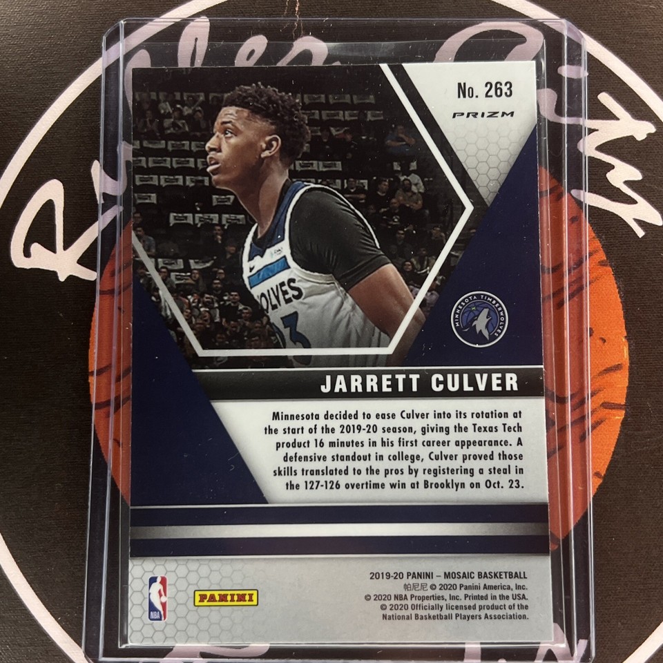 2019-20 Panini Mosaic Basketball Jarrett Culver NBA Debut Camo Pink ...