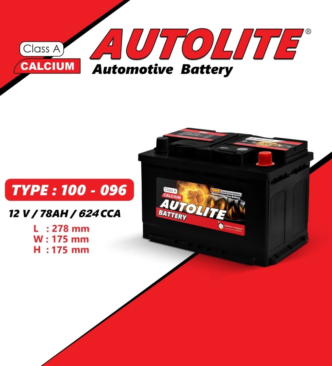 AUTOLITE 096 100 OEM REPLACEMENT CAR BATTERY 12V 78AH | eBay