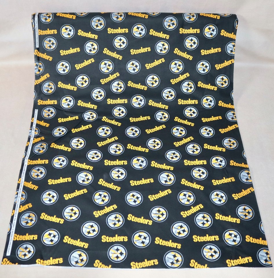 Pittsburgh Steelers ~ Camo Logo Pattern NFL Cotton Fabric 1/4 Yard 9” X ...