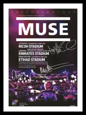MUSE ENTIRE BAND AUTOGRAPHED SIGNED & FRAMED PHOTO PRINT | eBay UK