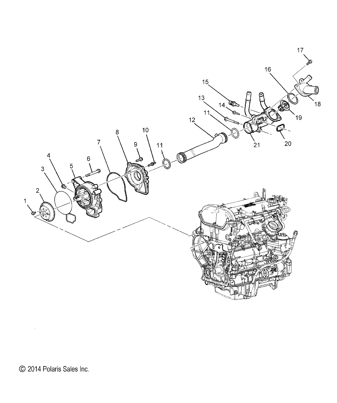 Polaris Radiator Outlet Pipe, GM, Genuine OEM Part 90537356, Qty 1 | eBay